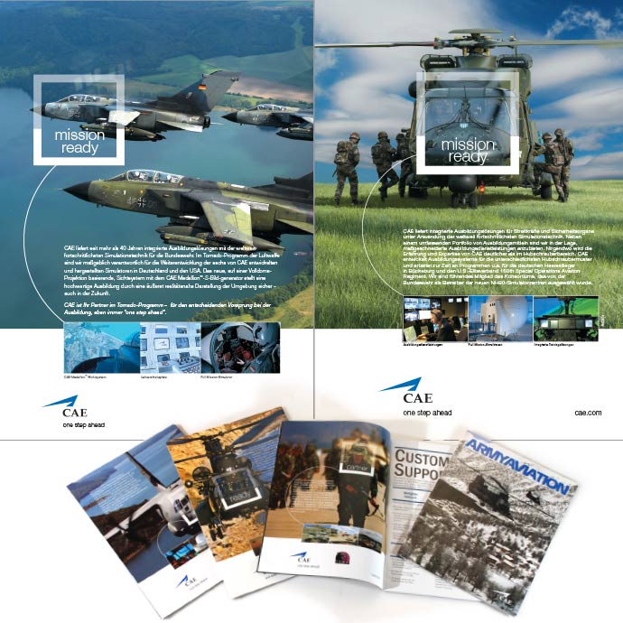CAE Military Advertisement | Martin Petit Graphic Communications